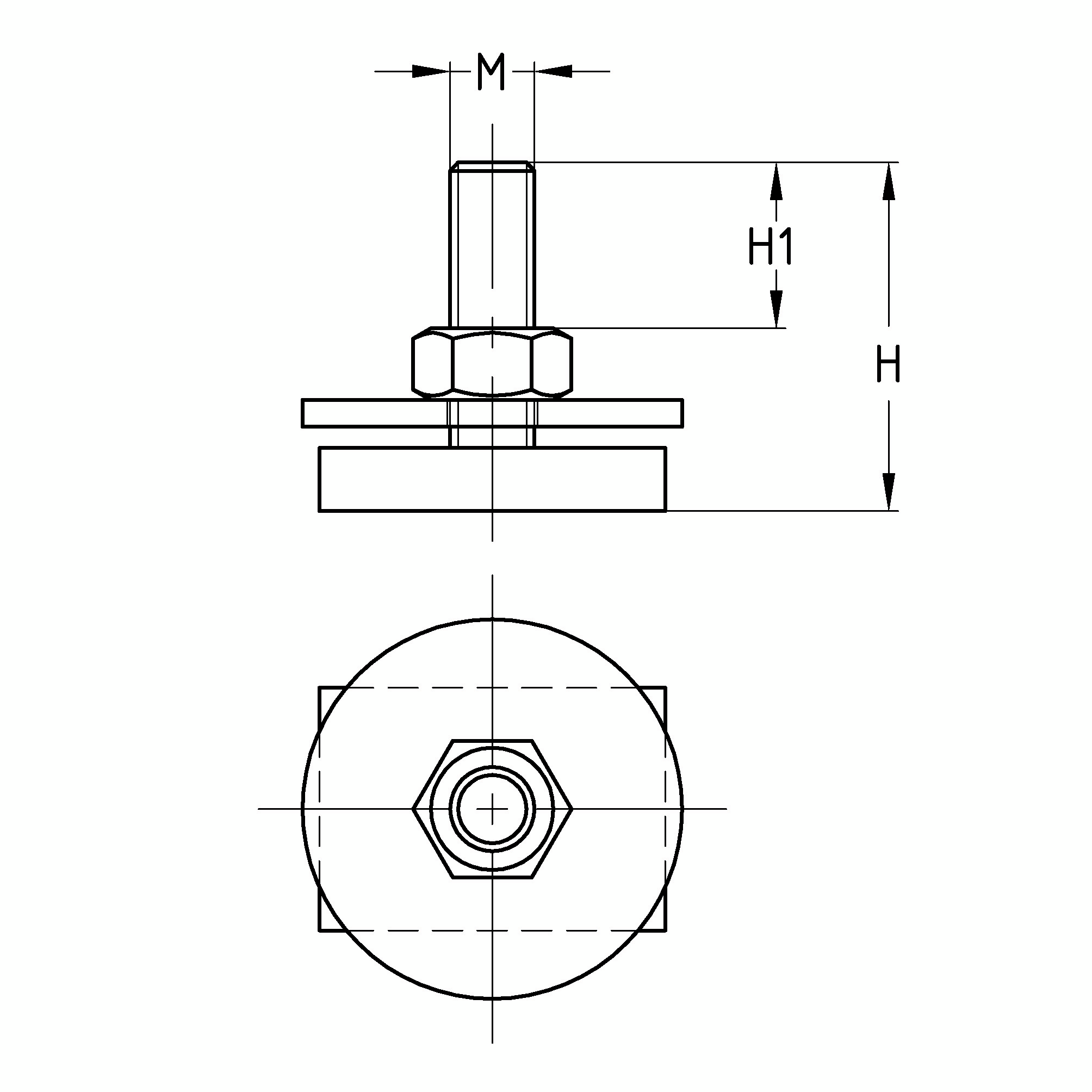 MPC-upínací čep V2A | 38/40, 40/60 | M8 | 25 mm